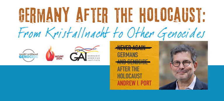 Book Talk and Kristallnacht Memorial Program - Germanic-American Institute